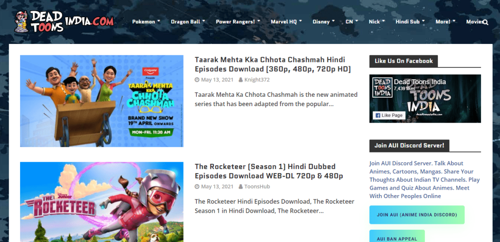 Rare Toons India – Anime Hindi Download | Top RTI Alternatives ...